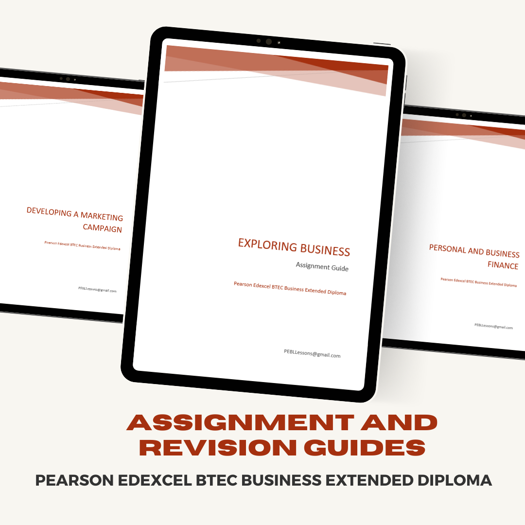 Pearson Edexcel BTEC Business Extended Diploma Assignment and Revision ...